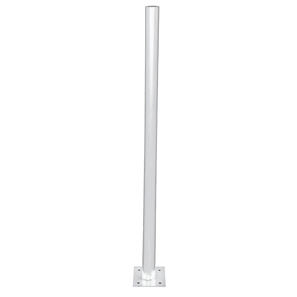 Delta Scientific 48" Warning Sign Post with 12" Mounting Flange, White ...