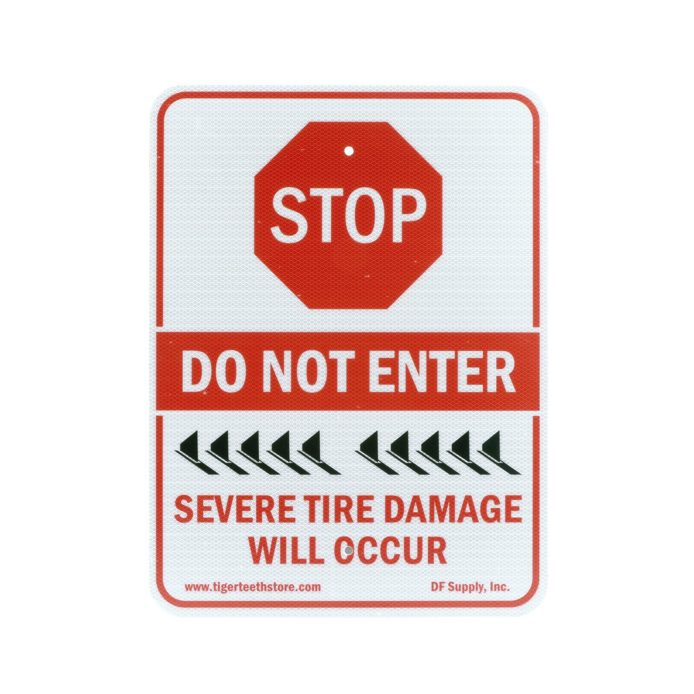 Roadshark Tiger Teeth Stop Do Not Enter Severe Tire Damage Will Occur ...