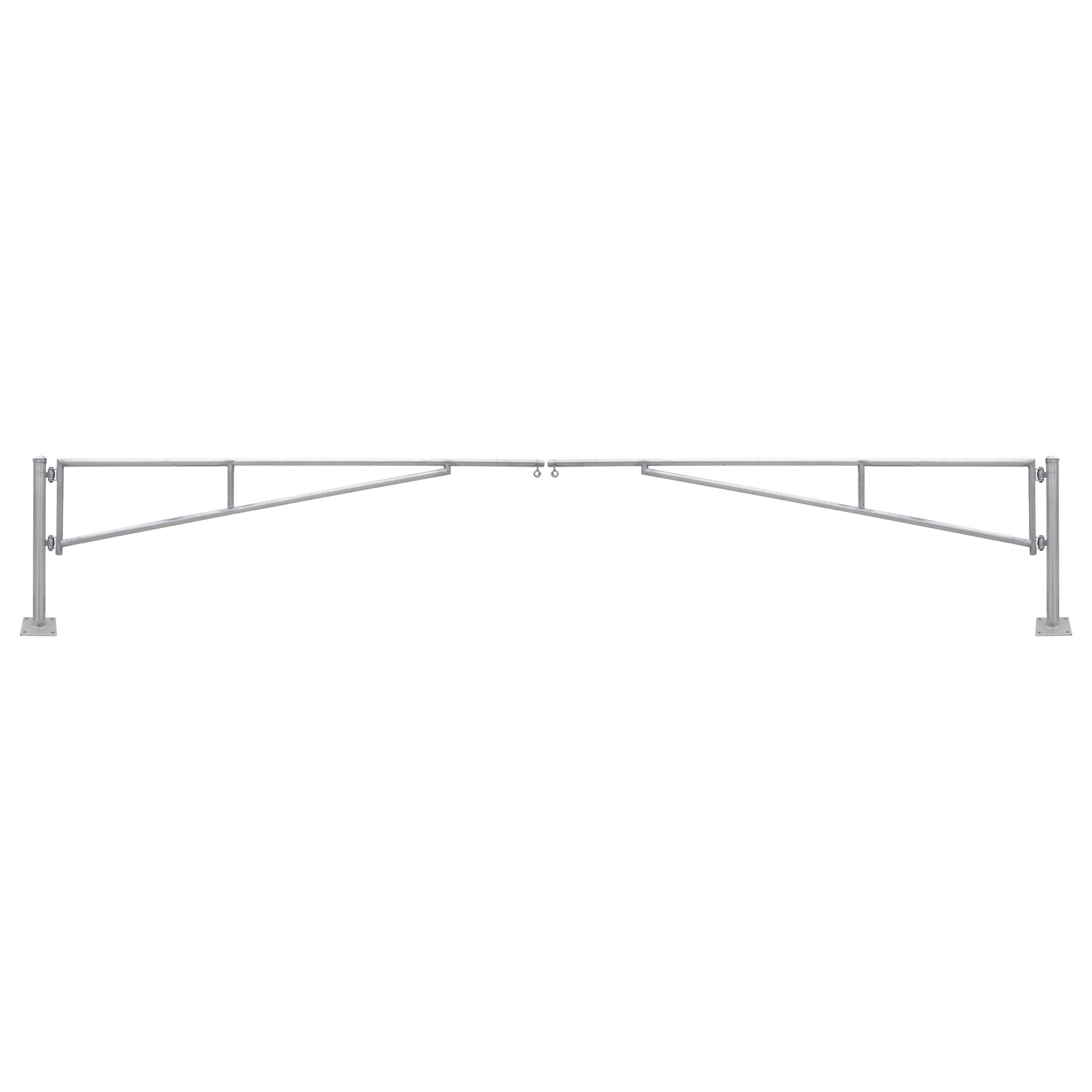 Sentinel Double Surface-Mount Manual Swing Barrier Gate with 2x 10ft ...
