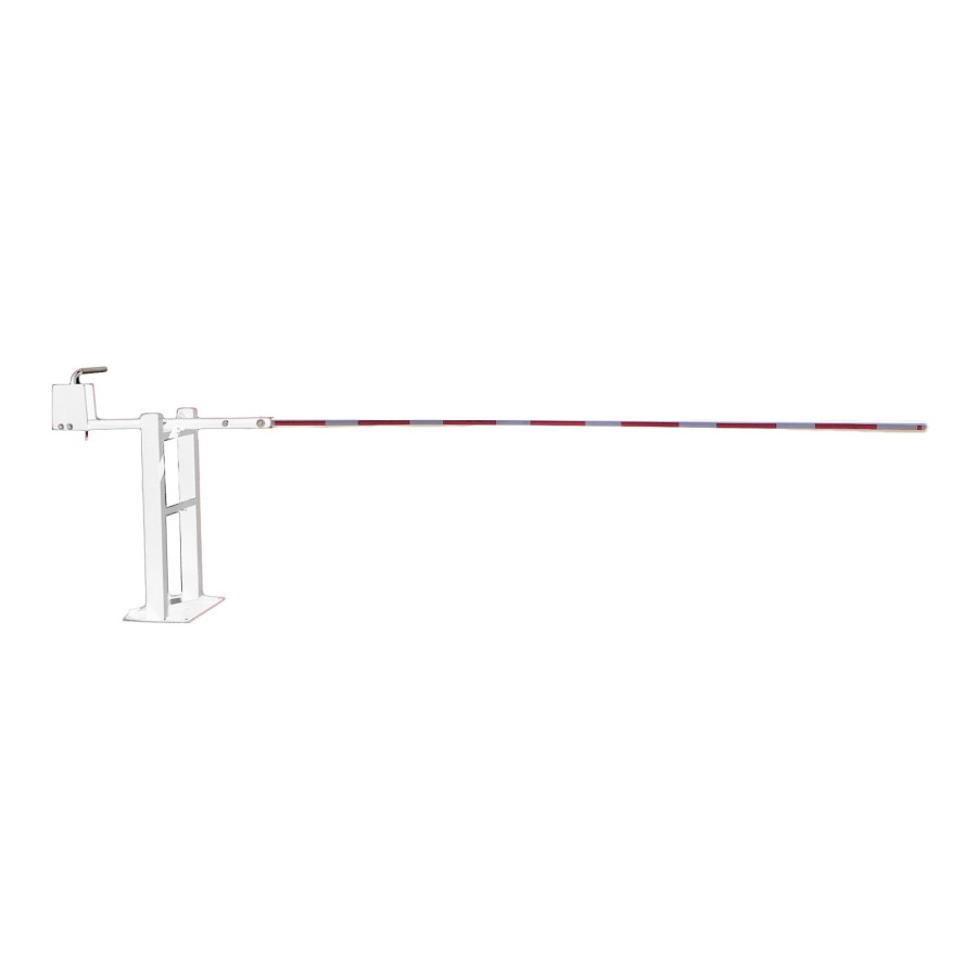 SecureLane Manual Vertical Lift Barrier Arm Gate with 12' Boom Arm (White)