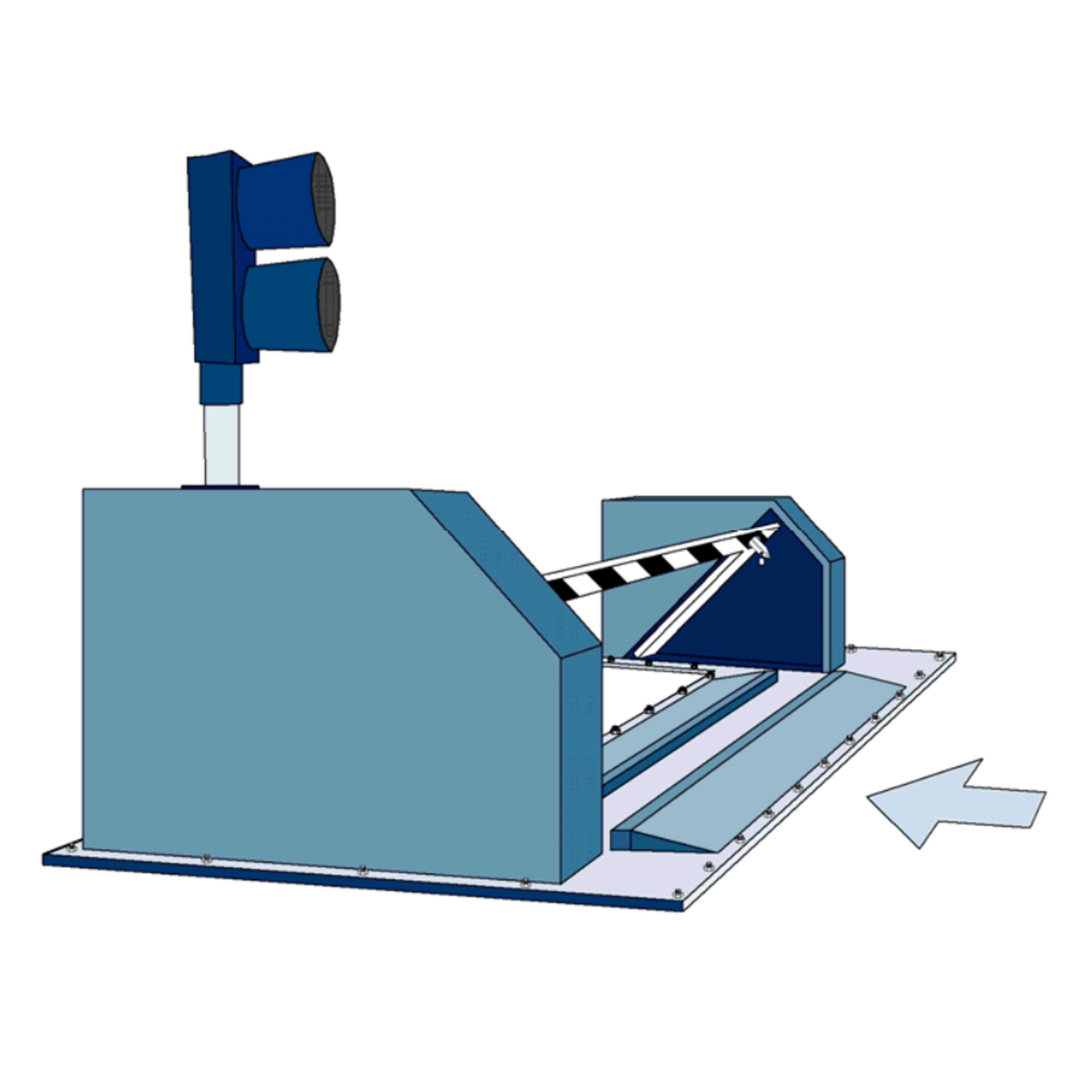 Spike Systems 18' Motorized Crash Barrier Gate with 8" LED Traffic ...