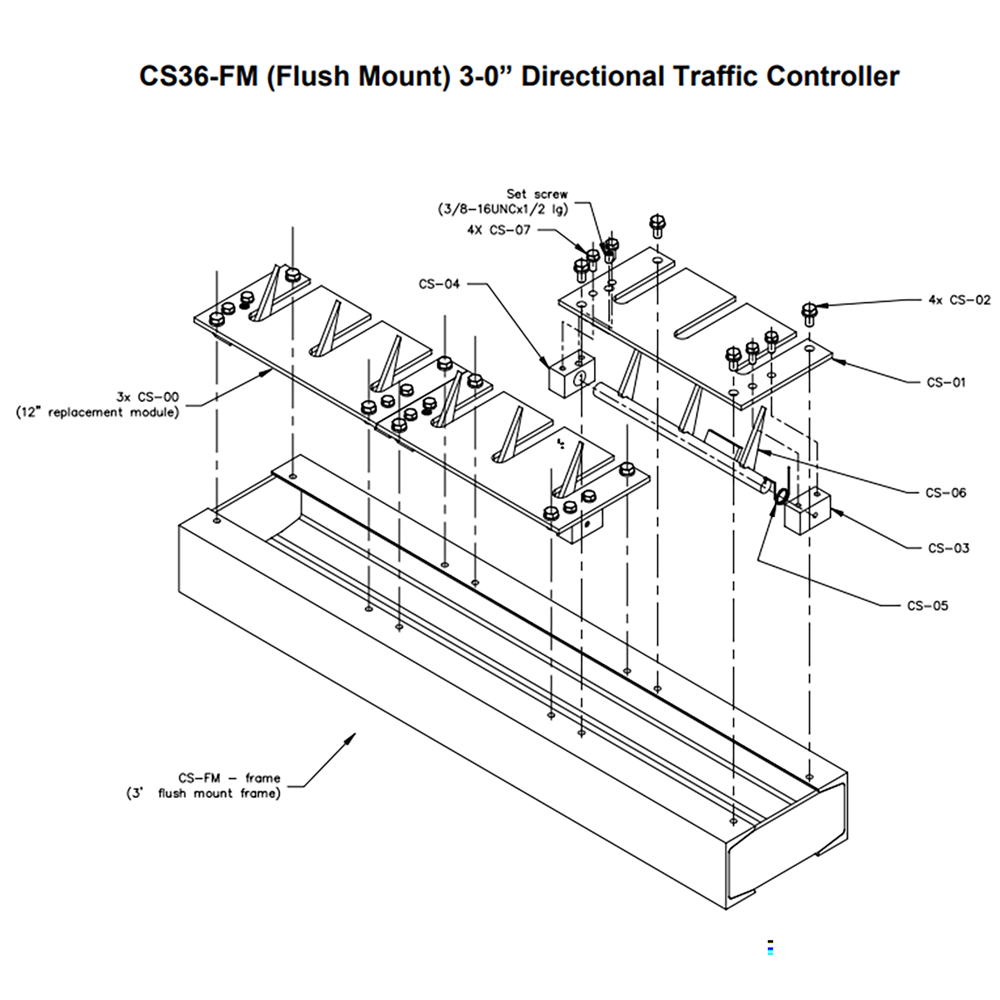 Spike Systems 36" Heavy-Duty In-Ground Directional Passive Traffic ...