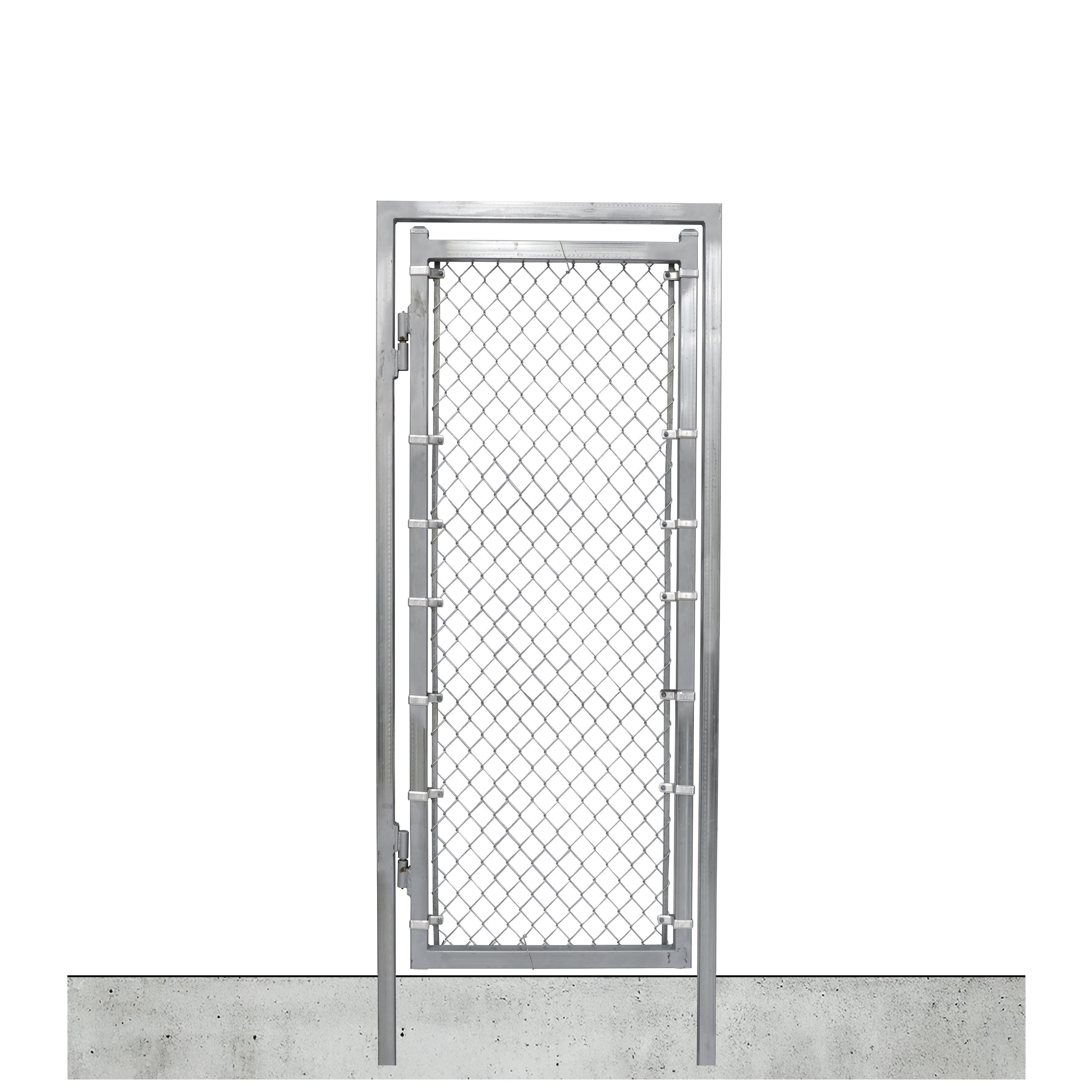 Custom Width & Height In-Ground Prehung Chain Link Mount Walk Gate Kit ...