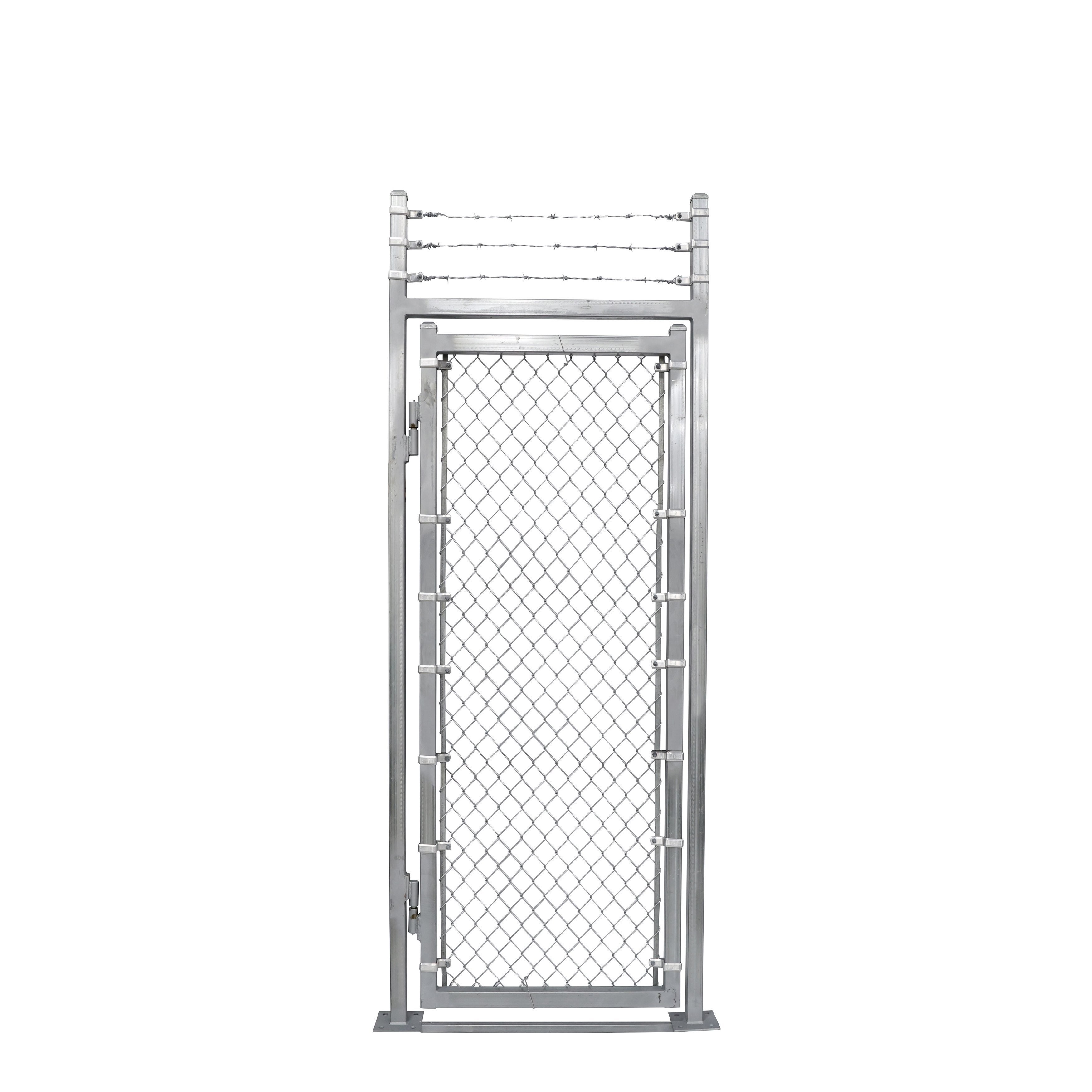 Custom Width & Height Surface-Mount Prehung Barbed Wire Chain Link ...