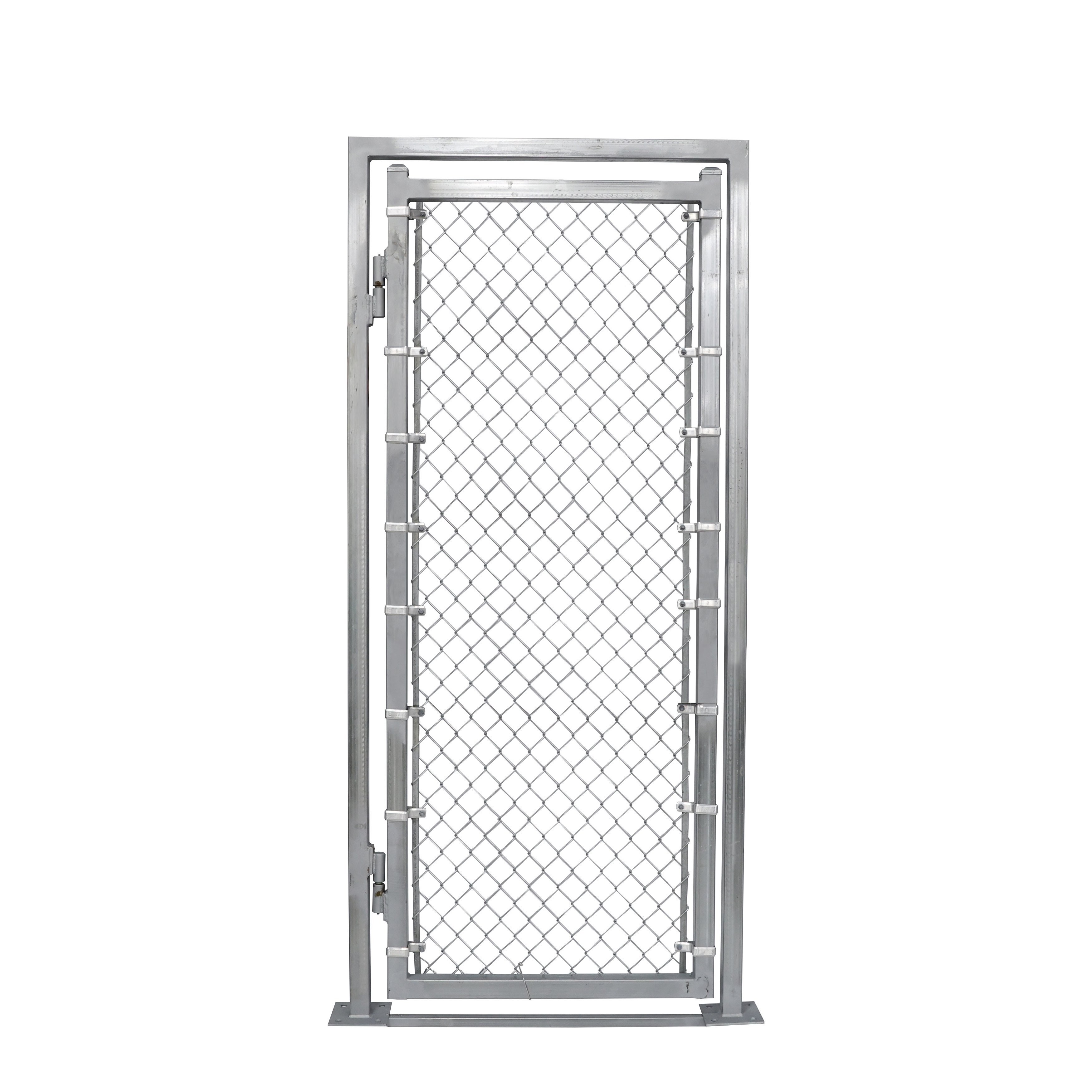 4' x 7' Prehung Chain Link Surface-Mount Walk Gate Kit (Galvanized)