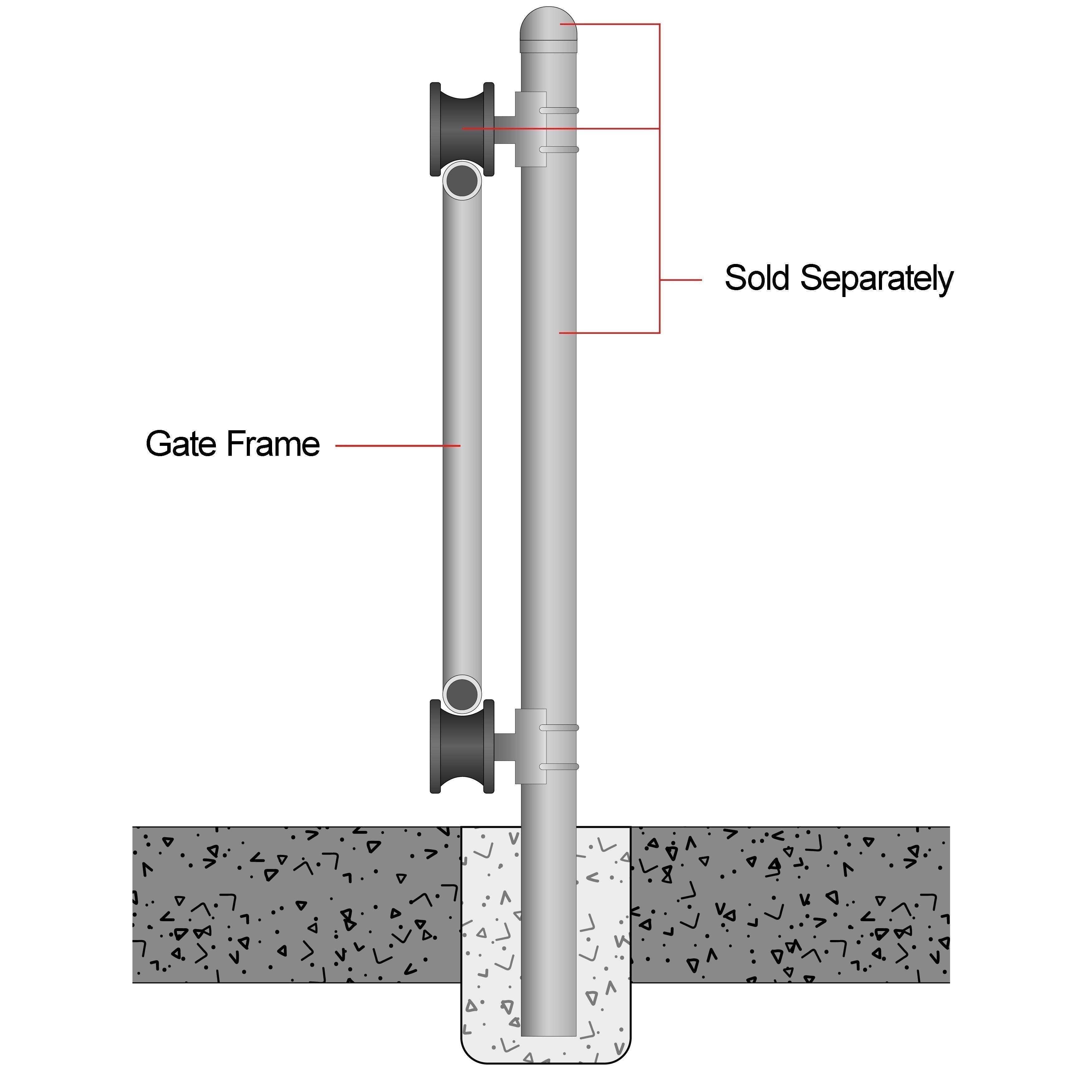6' High x 16' Wide Gate Opening for Commercial Cantilever Sliding Gate ...