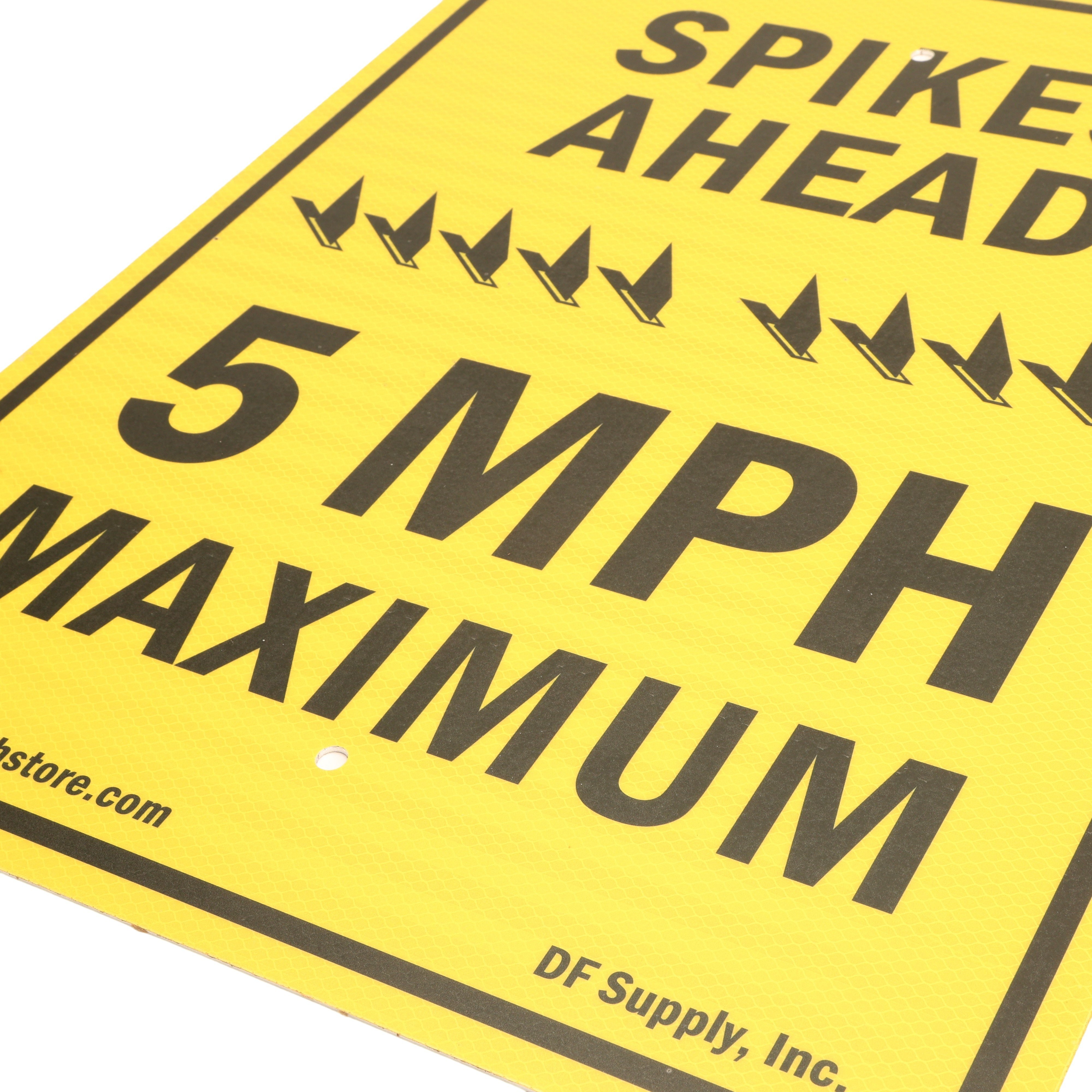 Tiger Teeth 18" x 24" Aluminum MAX 5 MPH Traffic Spike Ahead Speed ...