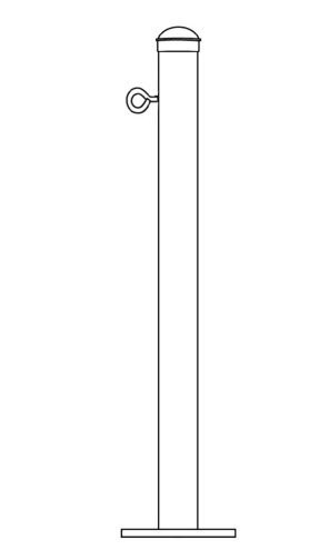 Sentinel Swing Barrier Receiver Post (Surface Mount) - SM-14030R