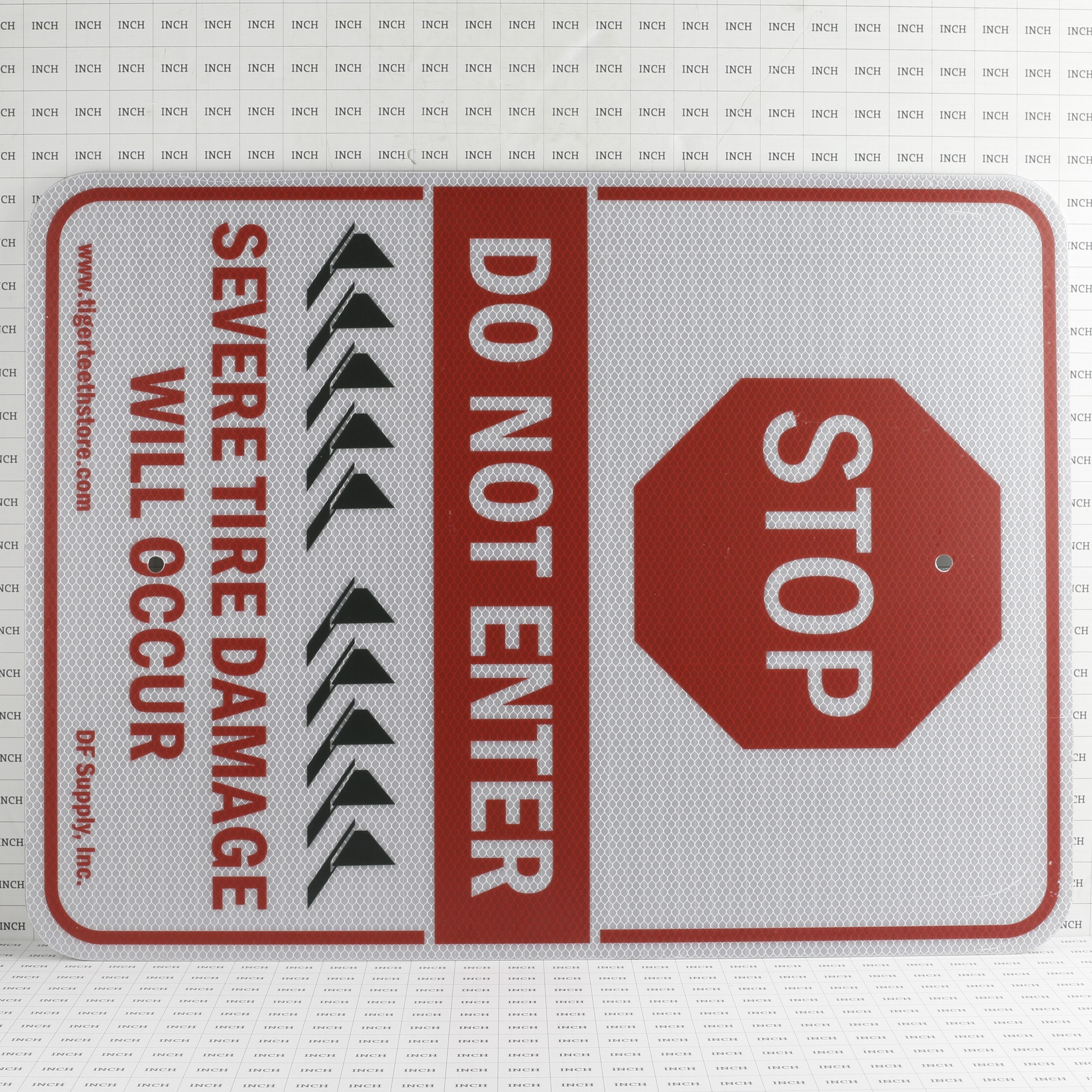 Roadshark Tiger Teeth Stop Do Not Enter Severe Tire Damage Will Occur ...