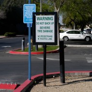 Road Blade 18" x 24" Aluminum 2-Sided "STOP DO NOT BACK UP" Warning ...