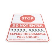 Roadshark Tiger Teeth Stop Do Not Enter Severe Tire Damage Will Occur ...