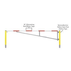 Swing Barrier Gate Arm and Post Reflective Safety Tape Kit For 16 ...