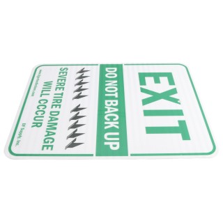 Roadshark Tiger Teeth 18" x 24" Aluminum "EXIT DO NOT BACKUP TIRE ...