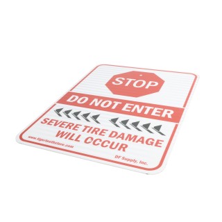 Roadshark Tiger Teeth Stop Do Not Enter Severe Tire Damage Will Occur ...