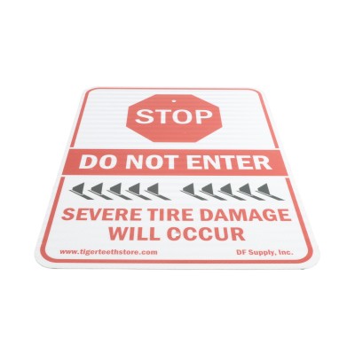 Roadshark Tiger Teeth Stop Do Not Enter Severe Tire Damage Will Occur ...